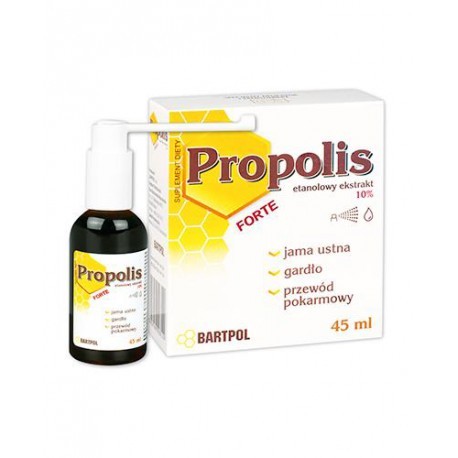 Propolis Forte Etanolowy ekstrakt 10% - 45 ml - Sklep Mojazielarnia.pl