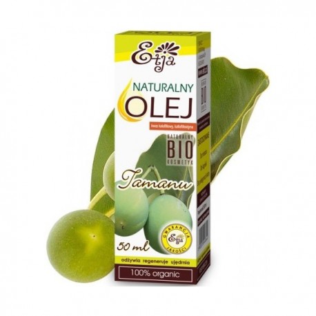 Etja Olej Tamanu Bio 50Ml Zwalcza Łupież, Trądzik - Sklep Mojazielarnia.pl