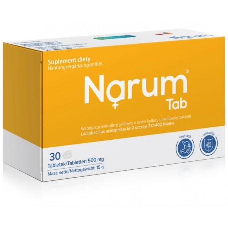 NARINE, Narum Tab 500Mg 30 Szt. Probiotyk PROMOCJA DŁUGA DATA - Sklep ...